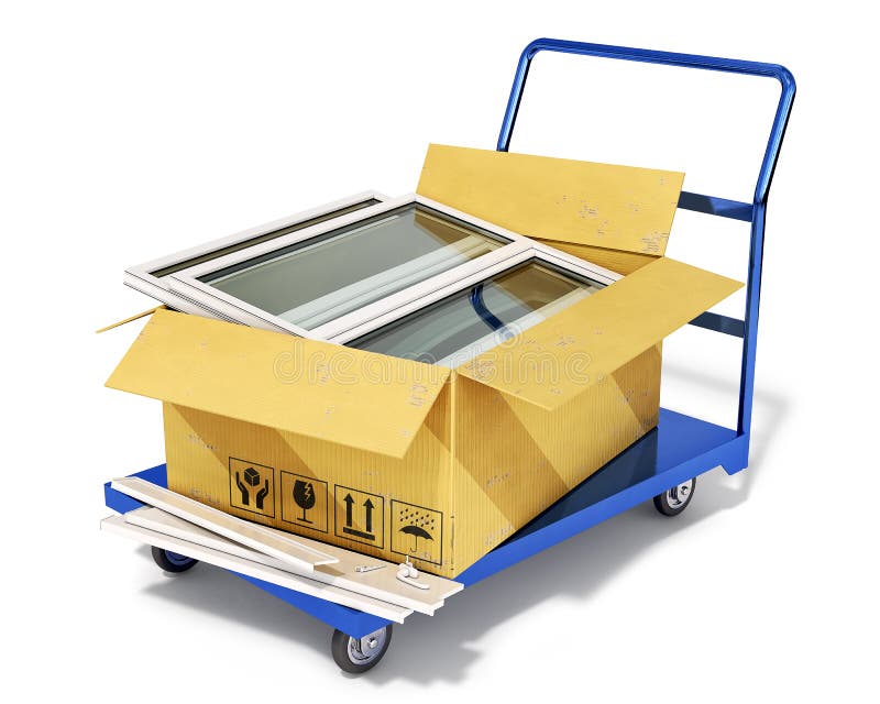 White Windows in Side View on White Background. Stock Vector ...