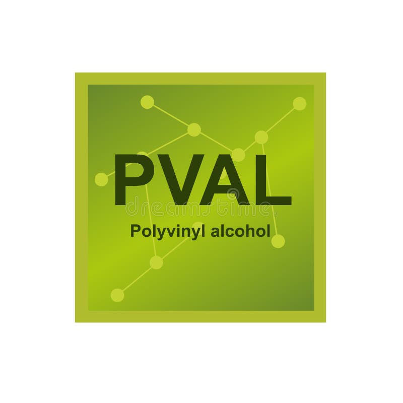 Vector Symbol of Polyvinyl Alcohol â€“ PVA, PVOH or PVAL Polymer on the ...