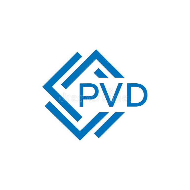 PVD Letter Logo Design on White Background. PVD Creative Circle Letter ...