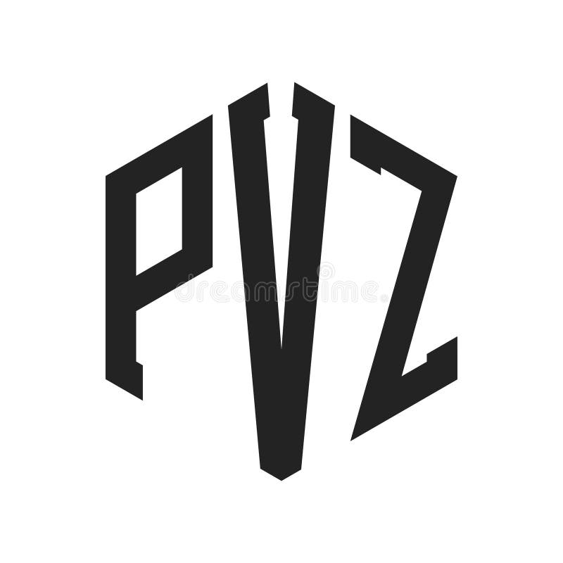PVZ Logo Design. Initial Letter PVZ Monogram Logo Using Hexagon Shape ...