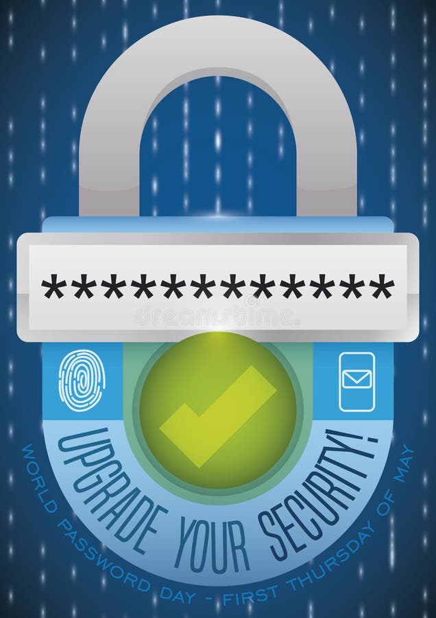 Check Symbol and Padlock with Verification Styles during Password Day ...