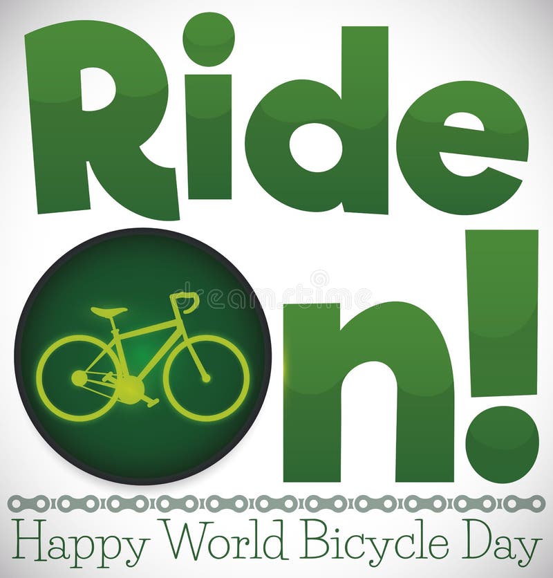 Glowing Light with Bike Promoting Ride on during World Bicycle Day ...
