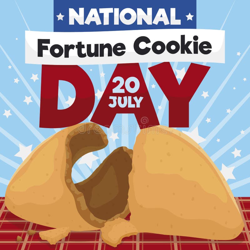 Patriotic Design with Fortune Cookie To Celebrate Its National Day ...