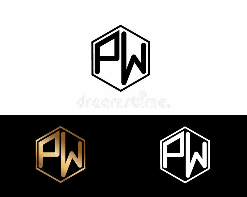 PW Letters Linked with Hexagon Shape Logo Stock Vector - Illustration ... PW Letters Linked with Hexagon Shape Logo Stock Vector - Illustration ...