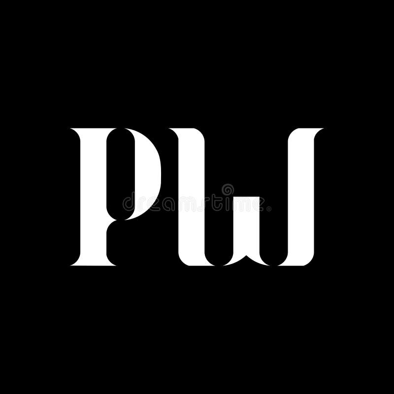 PW P W Letter Logo Design. Initial Letter PW Uppercase Monogram Logo ...