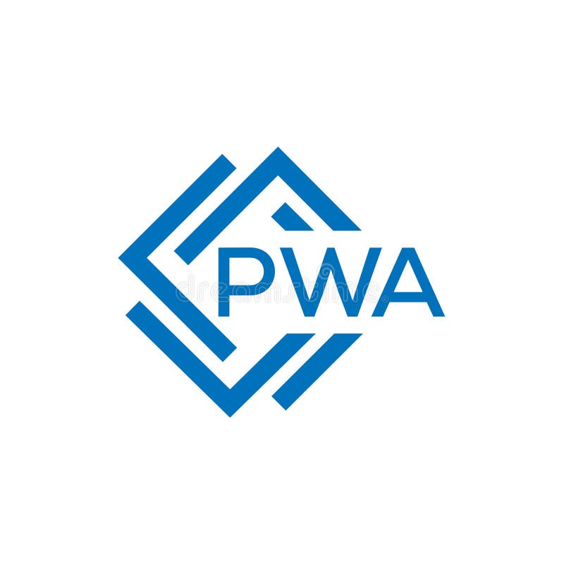 PWA Letter Logo Design on White Background. PWA Creative Circle Letter ...