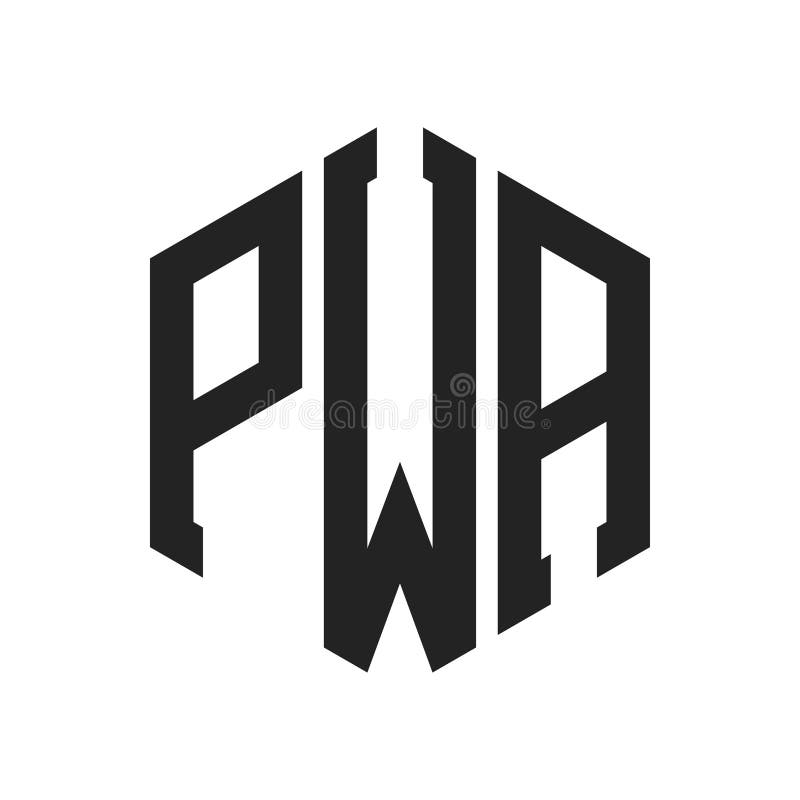 PWA Logo Design. Initial Letter PWA Monogram Logo Using Hexagon Shape ...