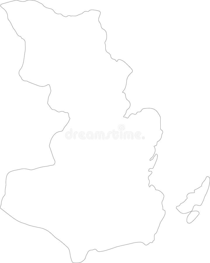 Pwani United Republic Of Tanzania Outline Map Stock Vector