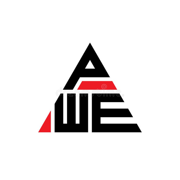 PWE Triangle Letter Logo Design with Triangle Shape. PWE Triangle Logo ...