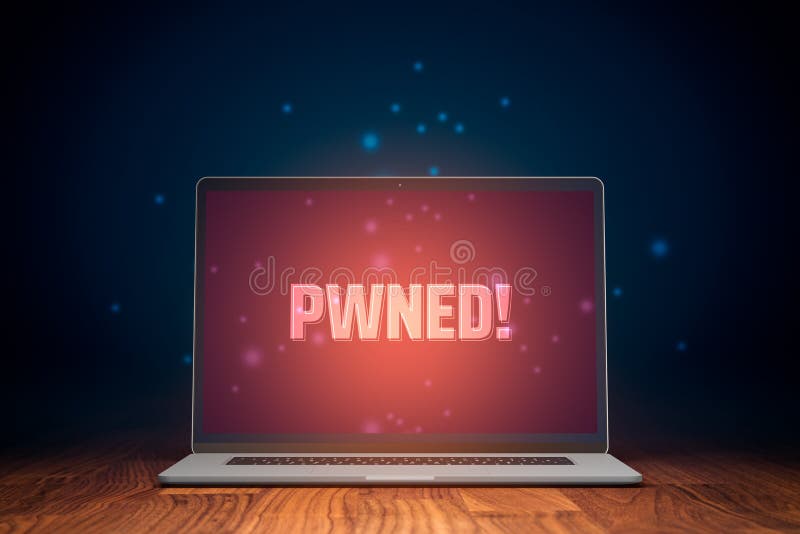 Pwned Computer Cyber Security Concept Stock Image - Image of leaked ...