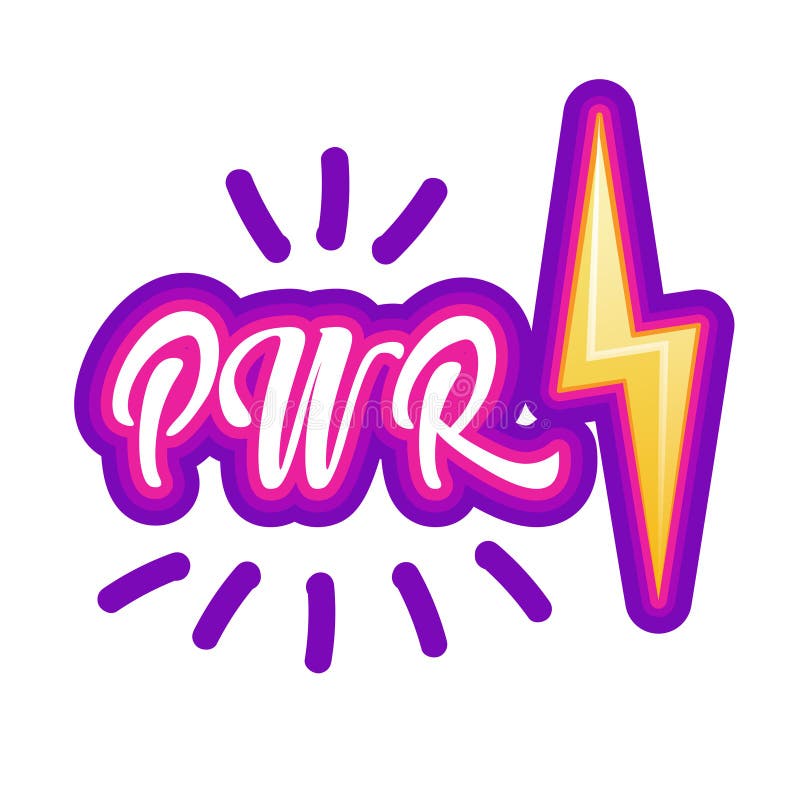 PWR Sticker Social Media Network Message Badges Design Stock Vector ...