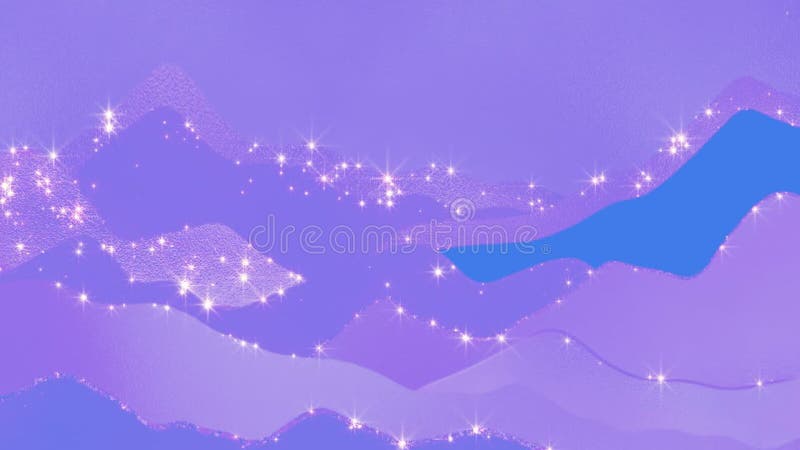 Blue Glittering Landscape Mountains Animation Background Stock Video ...