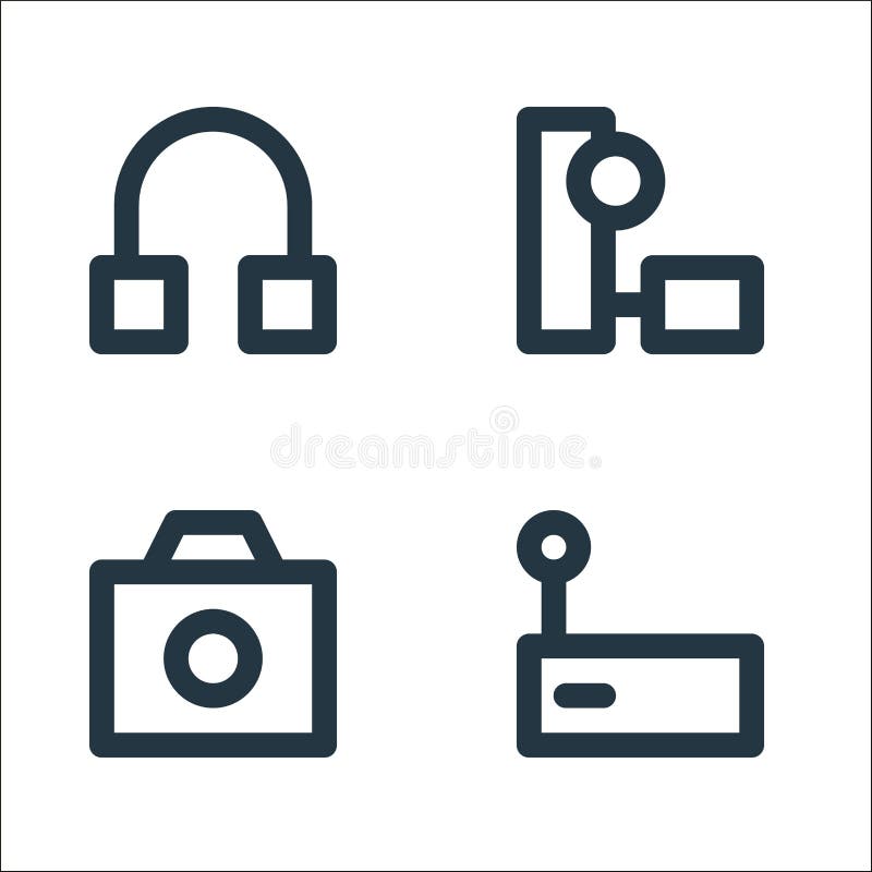 Px Devices Line Icons. Linear Set Stock Vector - Illustration of ...