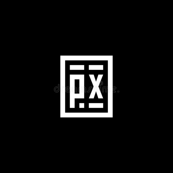 PX Initial Logo with Square Rectangular Shape Style Stock Vector ...