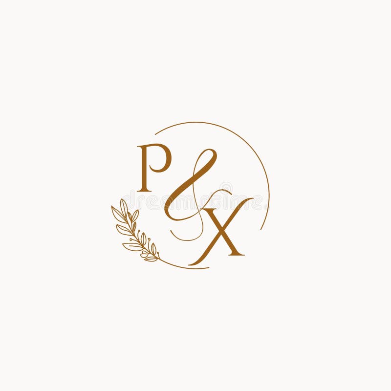 PX Initial Wedding Monogram Logo Stock Illustration - Illustration of ...