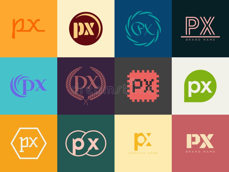 PX Logo Company Template. Letter P and X Logotype Stock Illustration ...