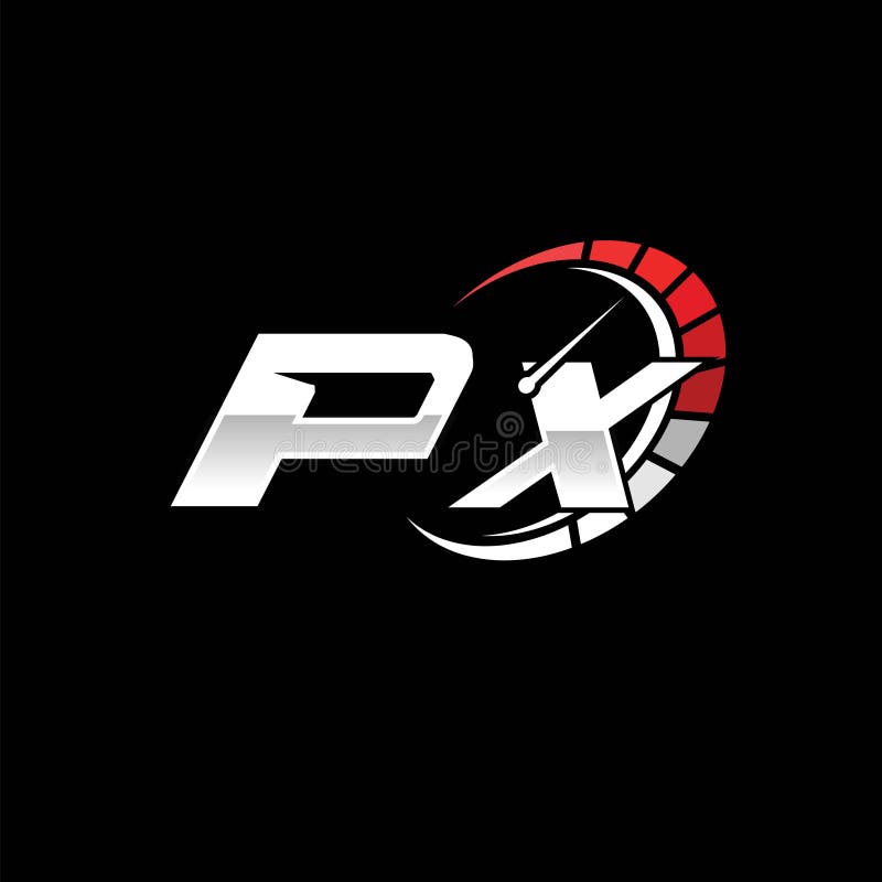 PX Logo Letter Speed Meter Racing Style Stock Vector - Illustration of ...