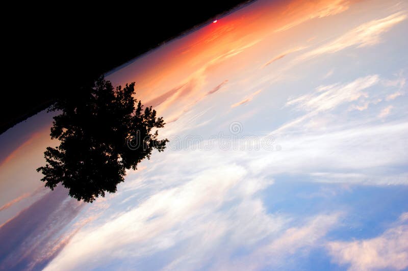 Dutch Angle of Summer Sunset Stock Photo - Image of stratosphere, shot ...