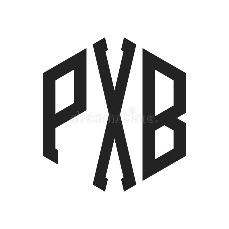 PXB Logo Design. Initial Letter PXB Monogram Logo Using Hexagon Shape ...