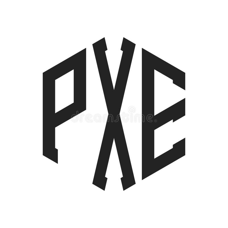 PXE Logo Design. Initial Letter PXE Monogram Logo Using Hexagon Shape ...