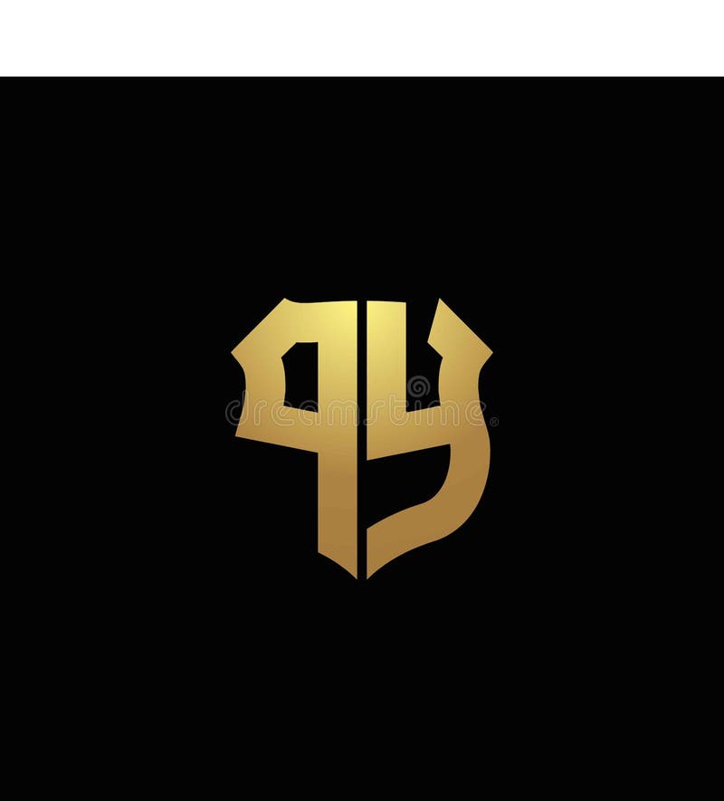 PY Logo Monogram with Gold Colors and Shield Shape Design Template ... PY Logo Monogram with Gold Colors and Shield Shape Design Template ...