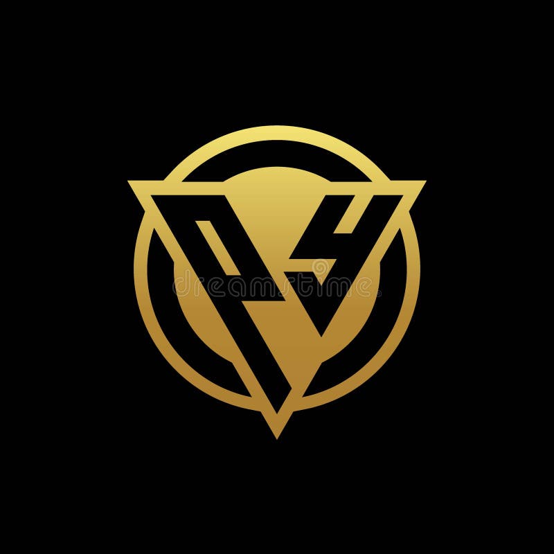 PY Logo Monogram with Triangle Shape and Circle Rounded Isolated on ...