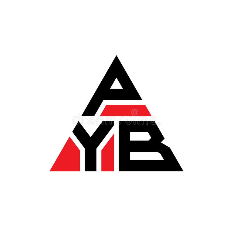 PYB Triangle Letter Logo Design with Triangle Shape. PYB Triangle Logo ...