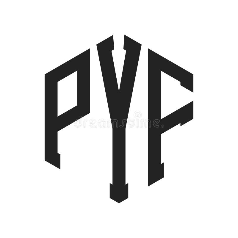 PYF Logo Design. Initial Letter PYF Monogram Logo Using Hexagon Shape ...