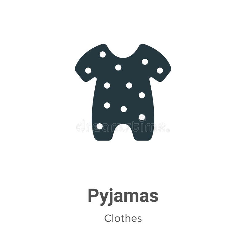 Pyjamas Vector Icon on White Background. Flat Vector Pyjamas Icon ...