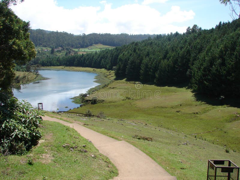 Pykara Lake and Pykara Falls in Ooty,Tamil Nadu Stock Image - Image of ...