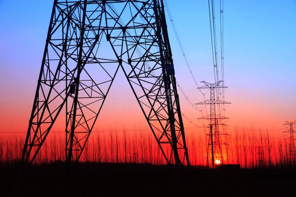 Pylon stock photo. Image of electrician, isolator, evening - 172336228