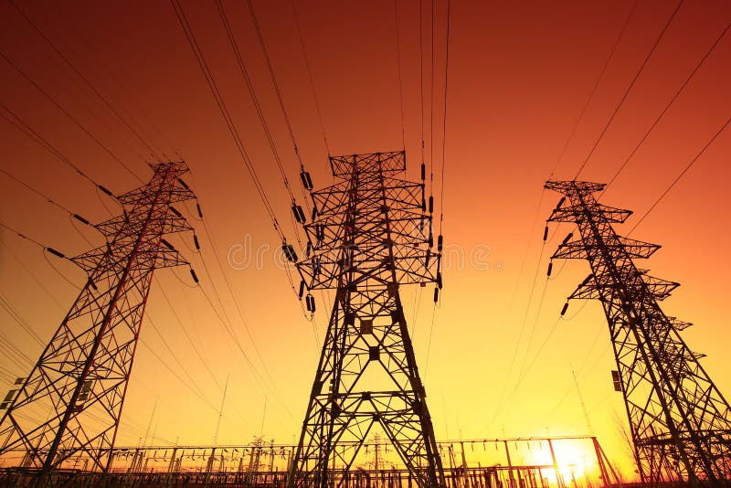 Pylon, Electrical Industrial Equipment Stock Image - Image of spark ...