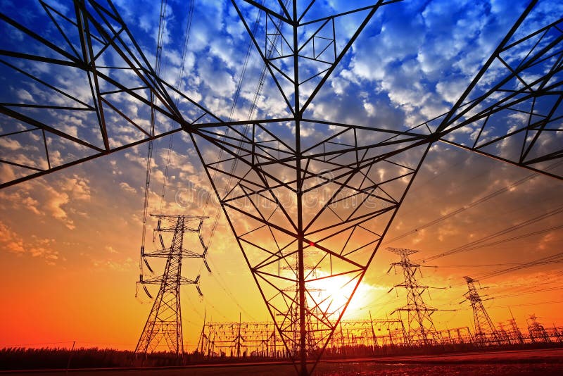 Pylon stock photo. Image of technology, pylon, substation - 236749922