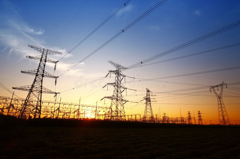 Pylon stock photo. Image of line, engineering, technology - 275798702