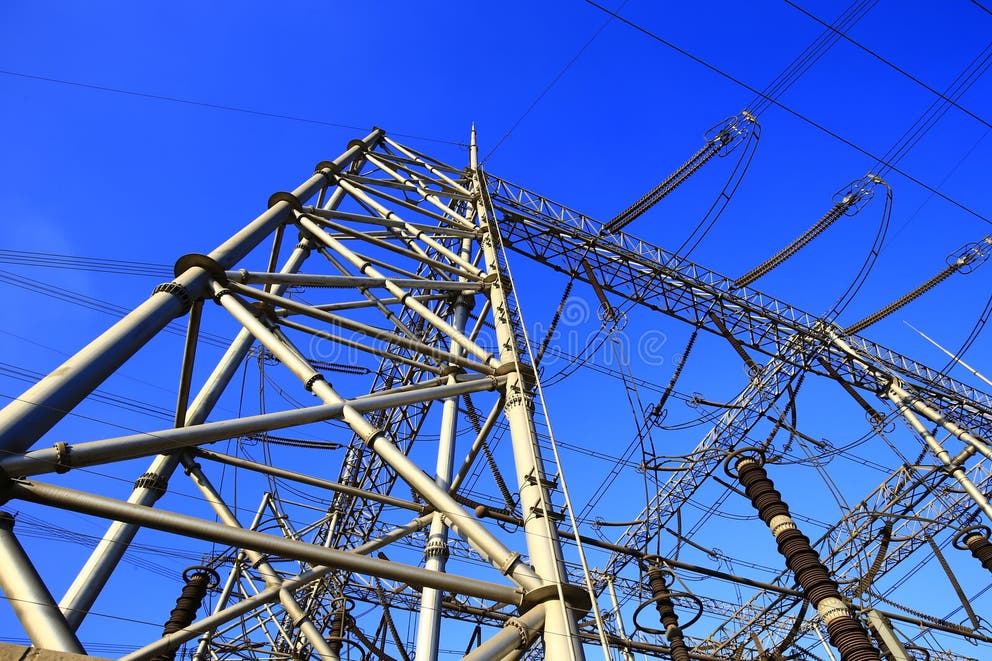 Pylon stock photo. Image of wiring, supply, equipment - 306978272