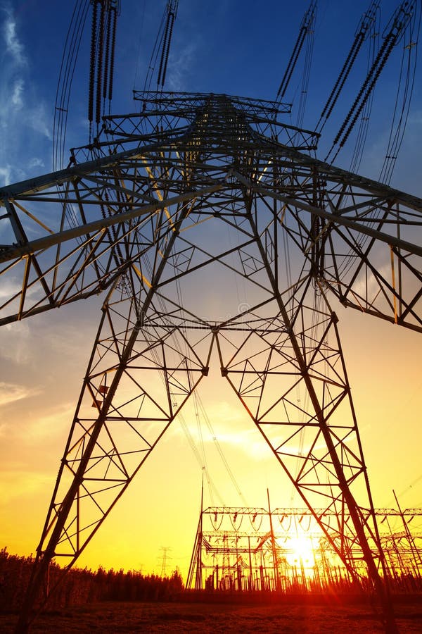 Pylon stock image. Image of equipment, danger, line - 309132113