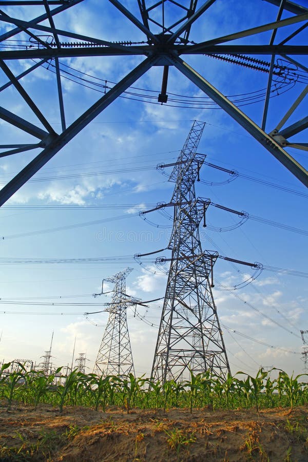 Pylon stock image. Image of environment, wire, framework - 309582199