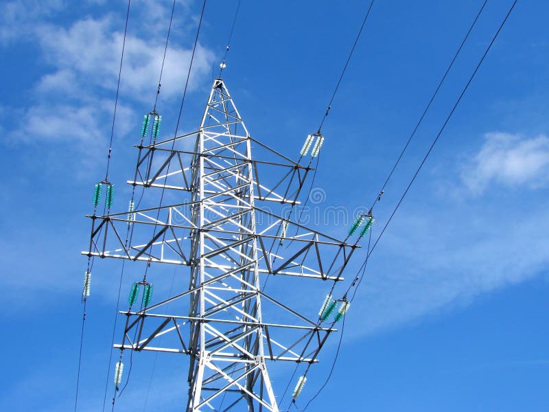 Pylon stock image. Image of concept, energy, blue, steel - 9039223