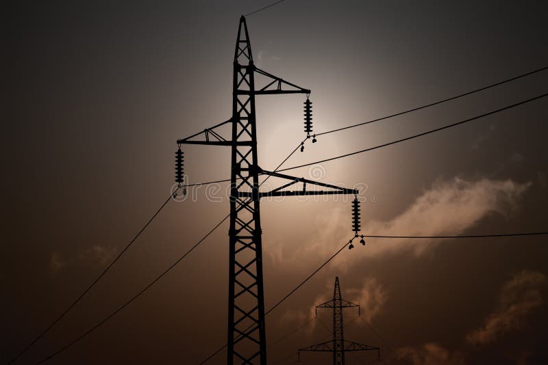 Pylon abstract stock image. Image of voltage, wire, pole - 28445061