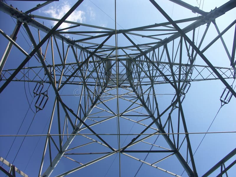 Pylon from below stock photo. Image of industry, transit - 127636
