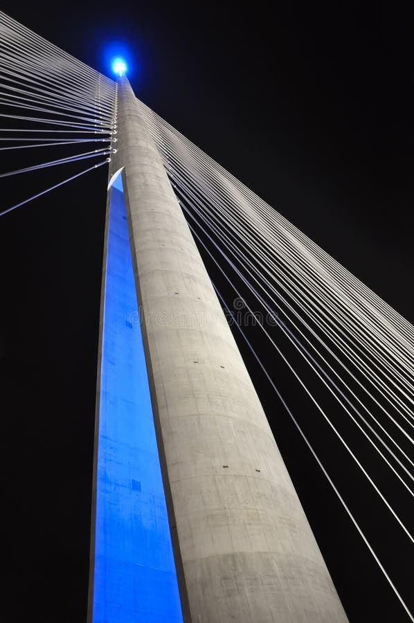 Pylon And Bridge Construction Stock Image - Image of europe, rugen ...
