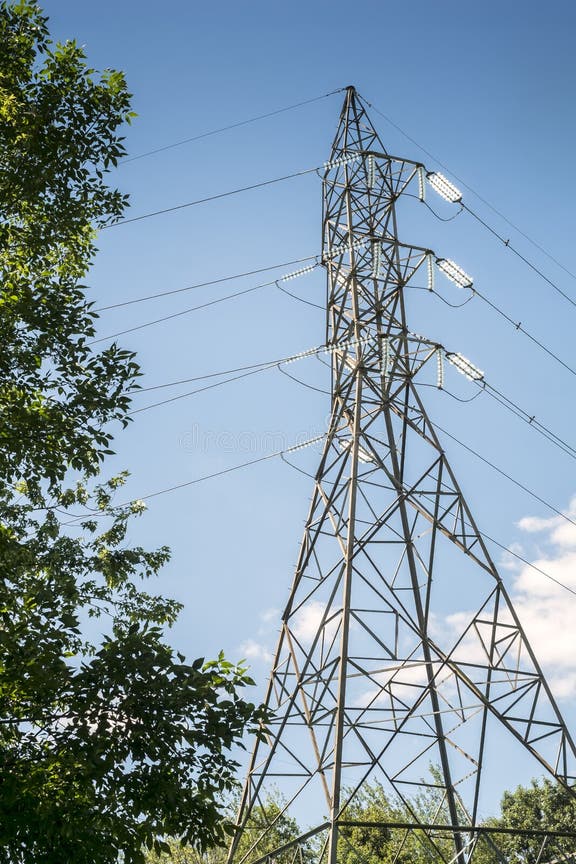 Pylon stock image. Image of power, pylon, standing, phone - 96580443