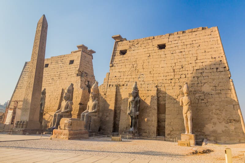 Pylon of Luxor temple, Egy stock image. Image of temple - 266979725