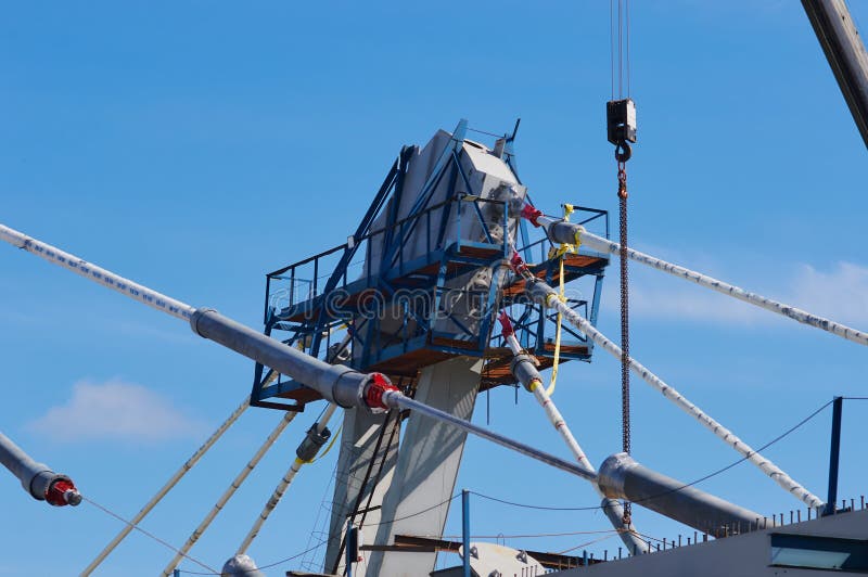 A Pylon of a Modern Cable-stayed Bridge with an Upper Holder for Cables ...