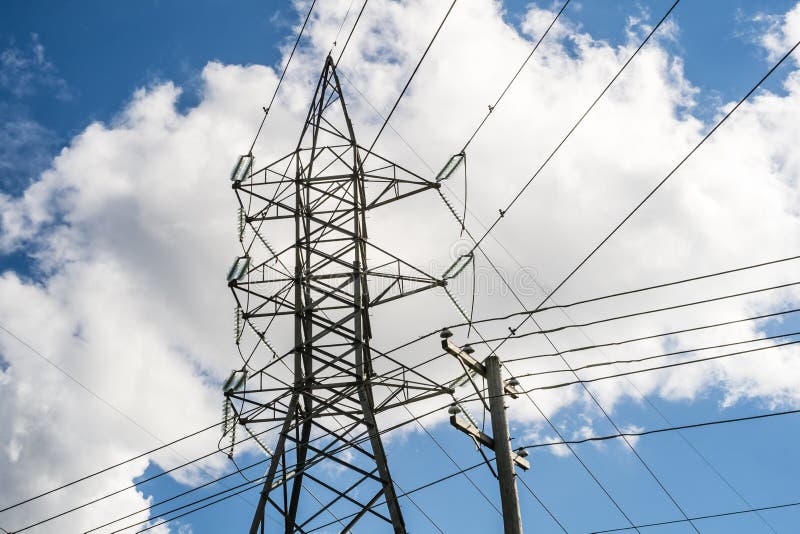 Pylon & Post stock photo. Image of post, electric - 98164502