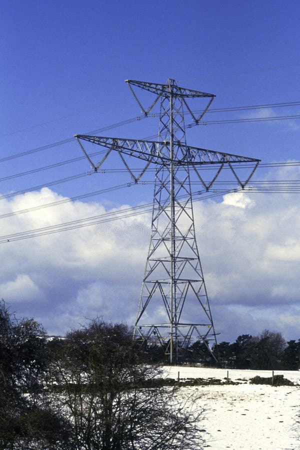 British National Grid Electricity Pylon. Stock Image - Image of tower ...