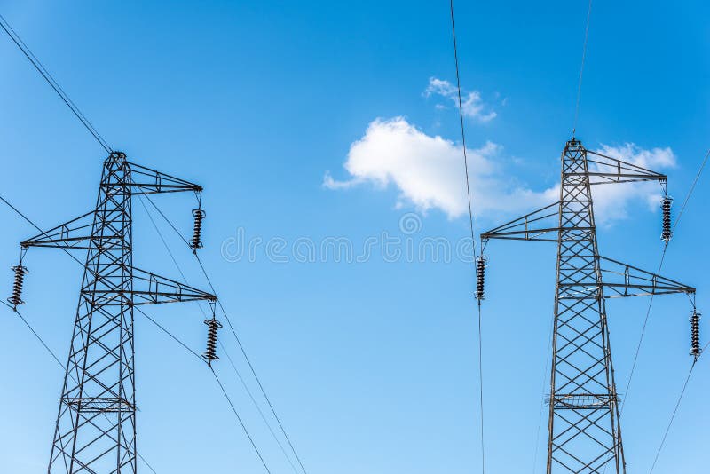 Pylon power stock photo. Image of current, industry, hazard - 61443194