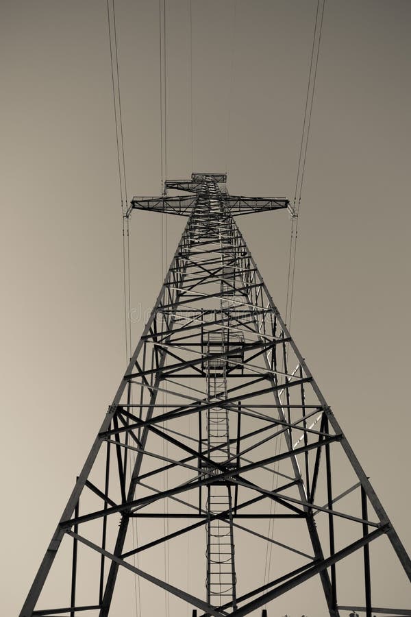 Pylon stock photo. Image of powerline, pylon, ladder - 84958230
