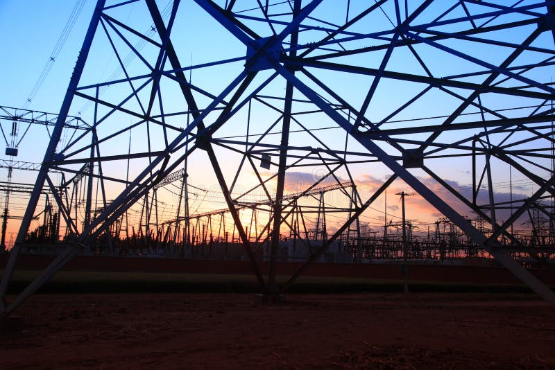 Pylon stock photo. Image of outdoors, electricity, structure - 174050890