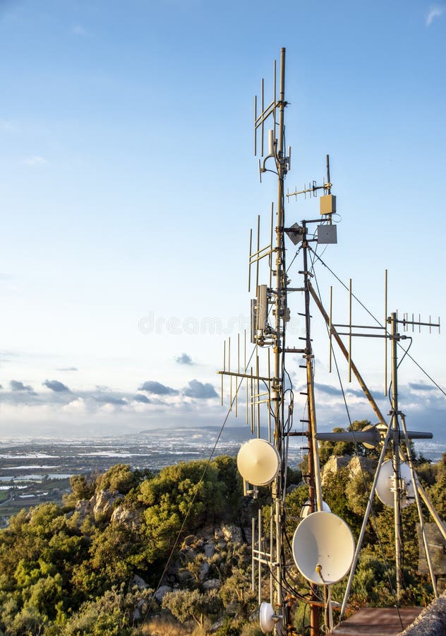 Pylon Radio Antennas Wifi Broadcast Stock Image - Image of television ...